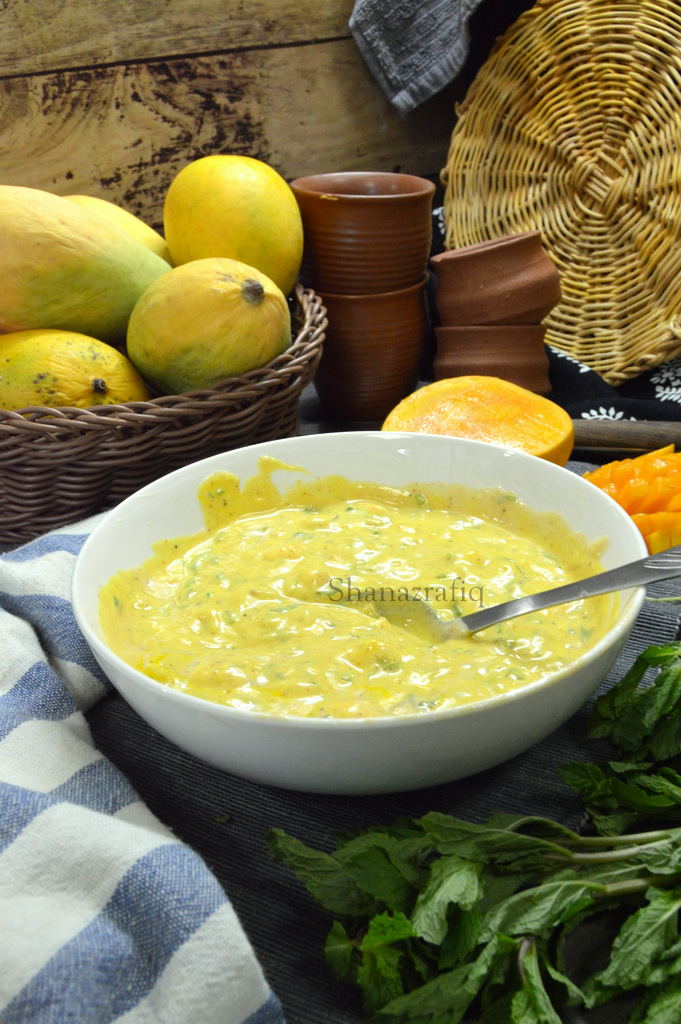 Mango Raita (Mango Yogurt Salad) - Condiments - Shanaz Rafiq Recipes