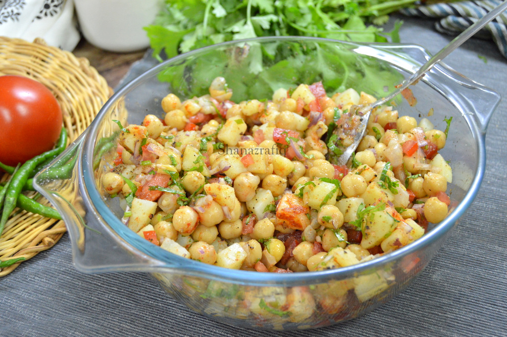 Dahi Aloo Chana Chat (Yogurt and Chickpea Chat) - Snacks - Shanaz Rafiq ...